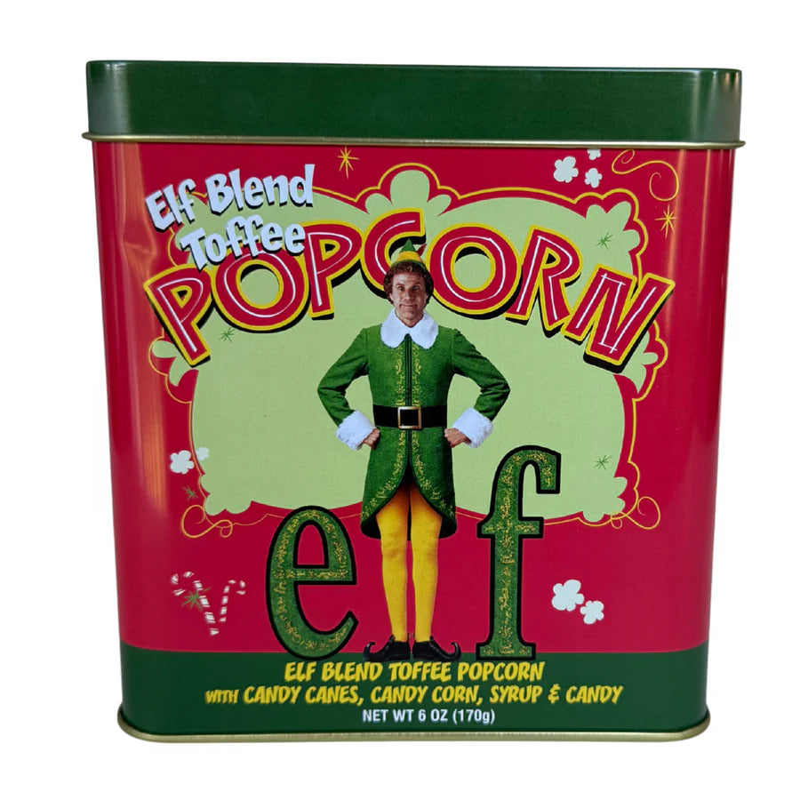 Elf Blend Toffee Popcorn Tin – Sweet Memories Vintage Tees & Candy