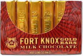 Fort Knox Milk Chocolate Gold Bar- 2.96oz – Sweet Memories Vintage Tees ...